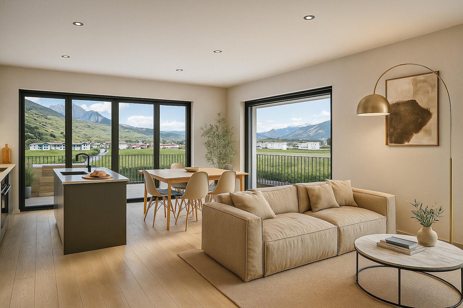 Les Amignes - 3.5 pièces attique, vue ex..., Route de la Lizerne 15 ...