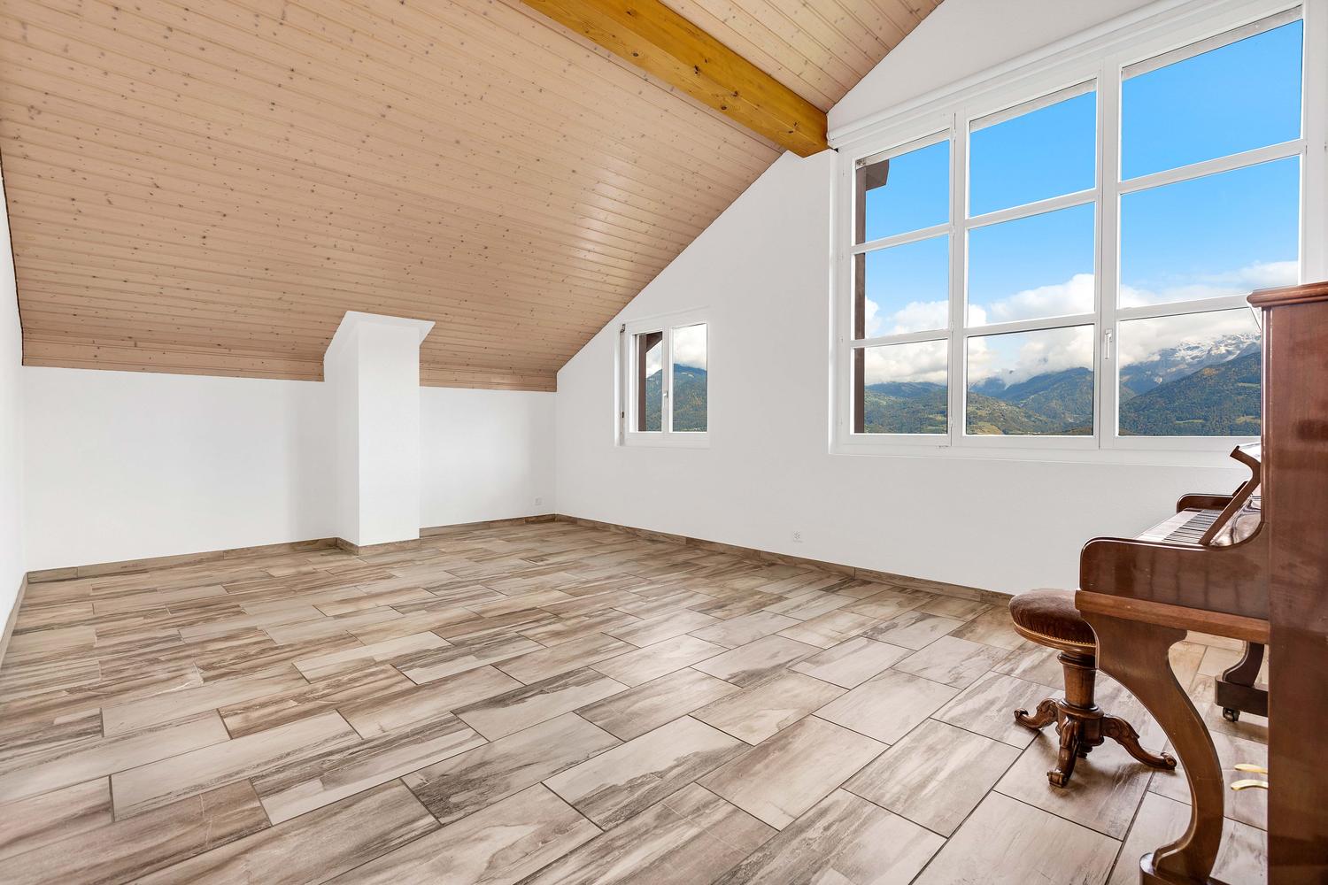 Villa d'architecte avec vue panoramique sur les Alpes vaudoises et les ...