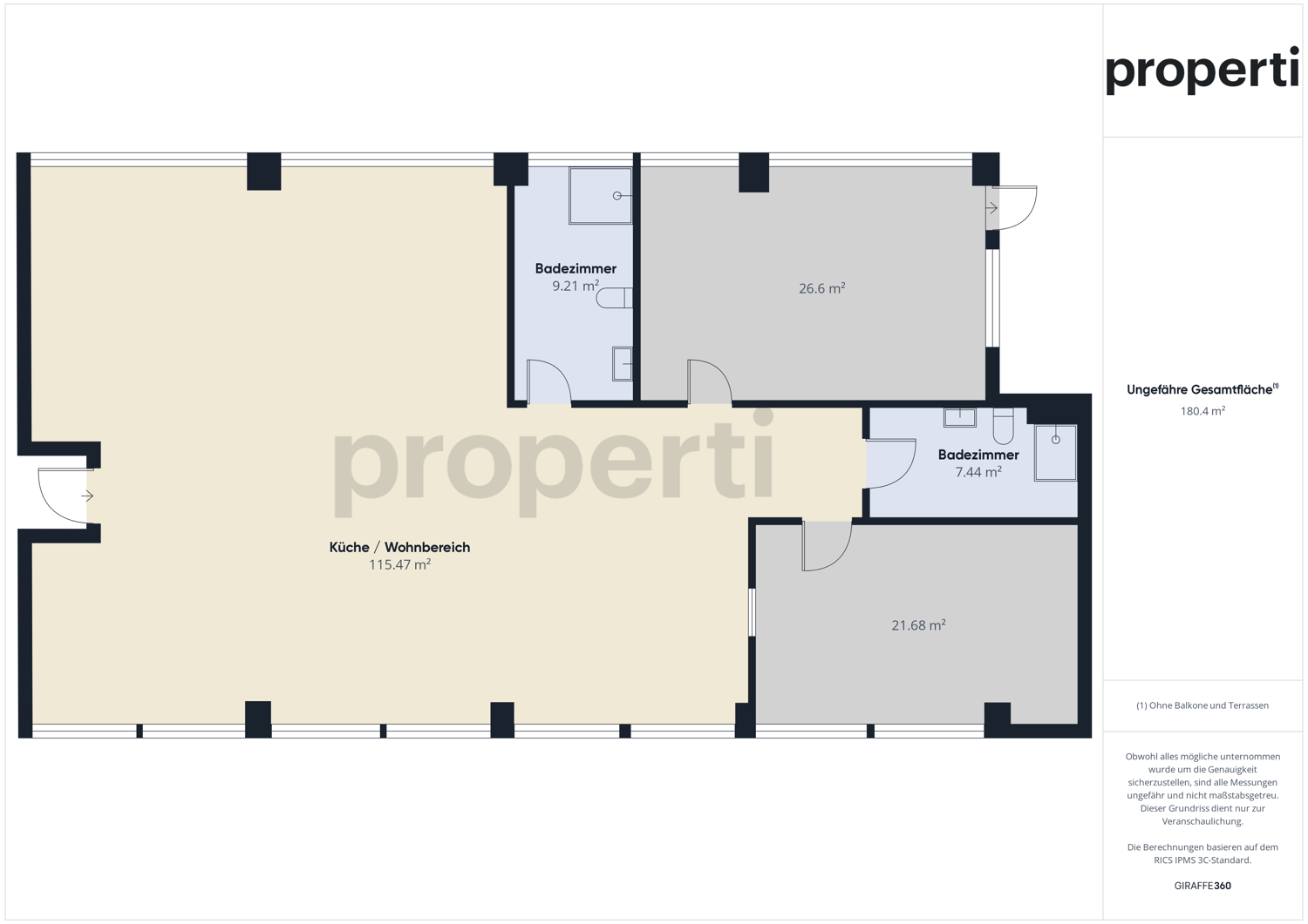 Modernes 3-Zimmer-Wohnungl in Allschwil, Kanton BL