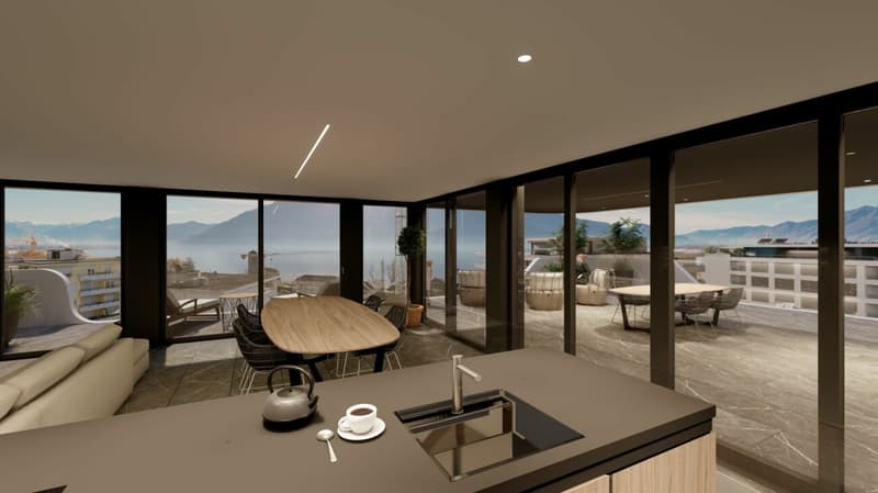 MINUSIO - Attico duplex con vista lago e..., Via Rinaldo Simen 28, CHF ...