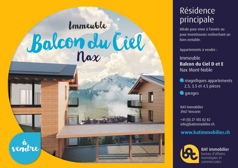 NAX - studio en attique - Balcon du Ciel..., La Barma, CHF 290000