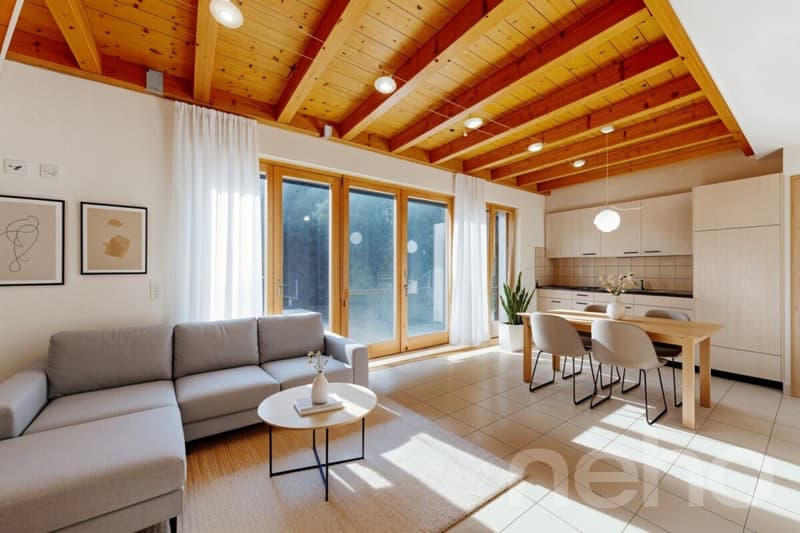 Duplex lumineux avec grande terrasse au ..., Morgins, CHF 420000