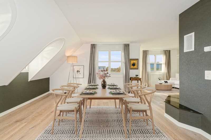 Wohnen und Wirken in Stäfa: Maisonette mit Charme, Seesicht und Ateli | homegate.ch