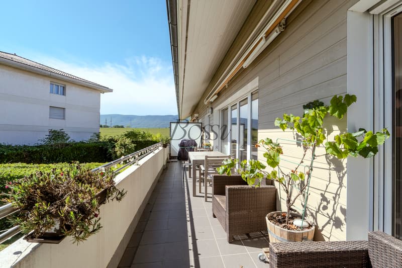 Duplex avec terrasse, vue dégagée à 10mn de Nyon gare