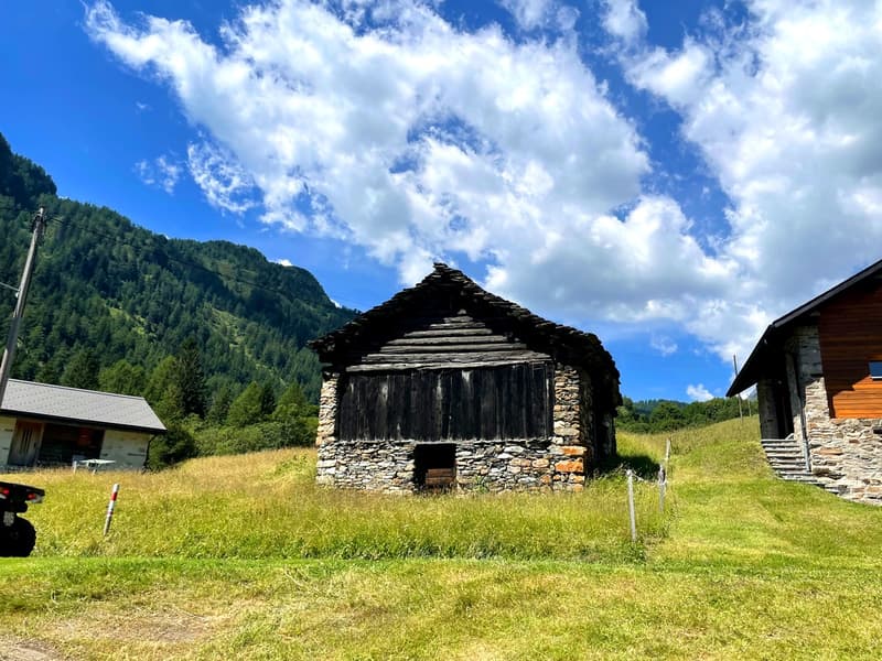 Rustico di montagna da riattare su terreno di oltre 700 mq.