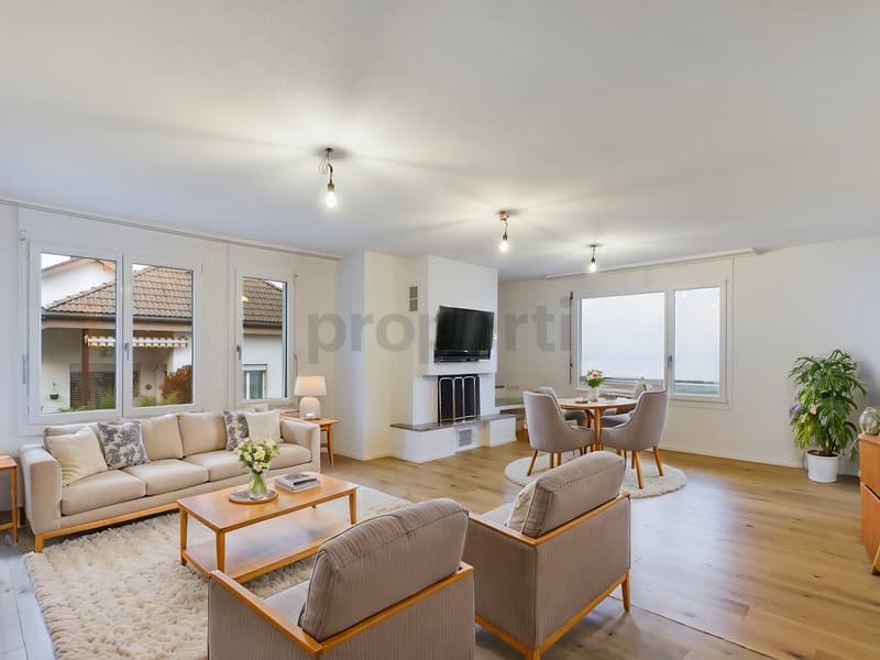 Exklusive 4.5-Zimmer-Attika-Maisonette auf 108m2 Wohnfläche plus 60m2 Attika mit Panoramablick ...